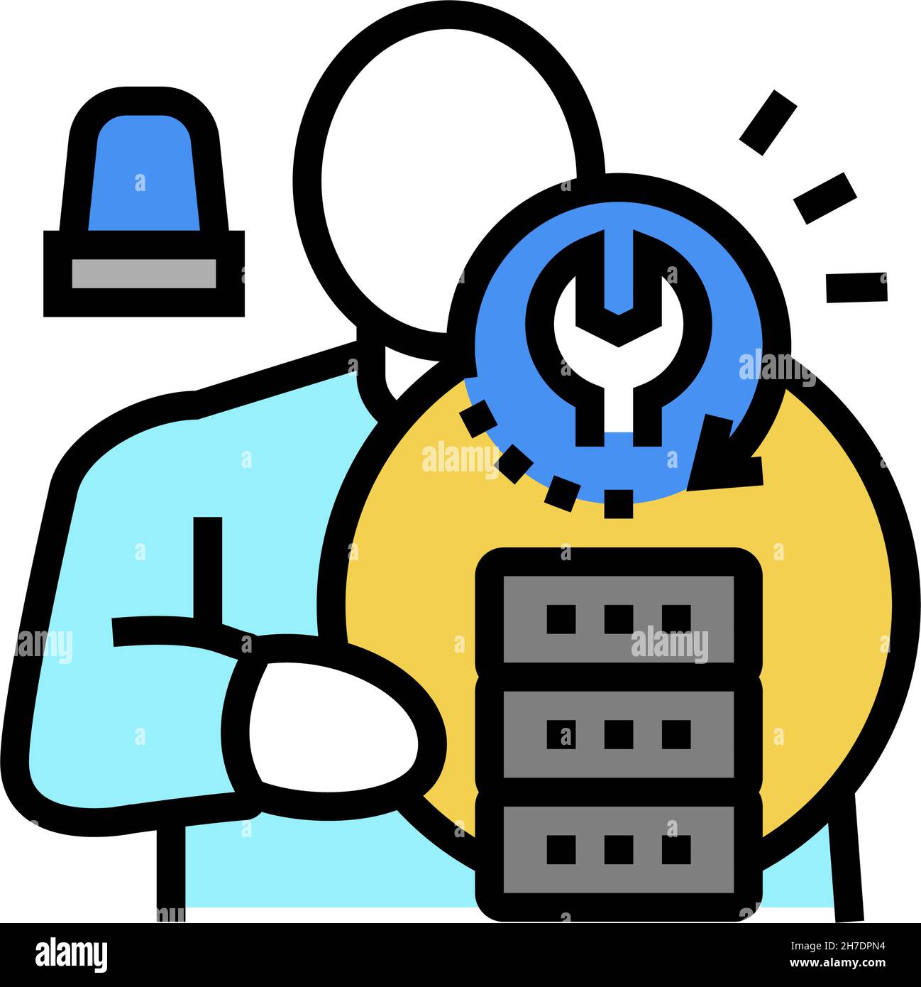 emergency recovery color icon vector illustration Stock Vector Image ...