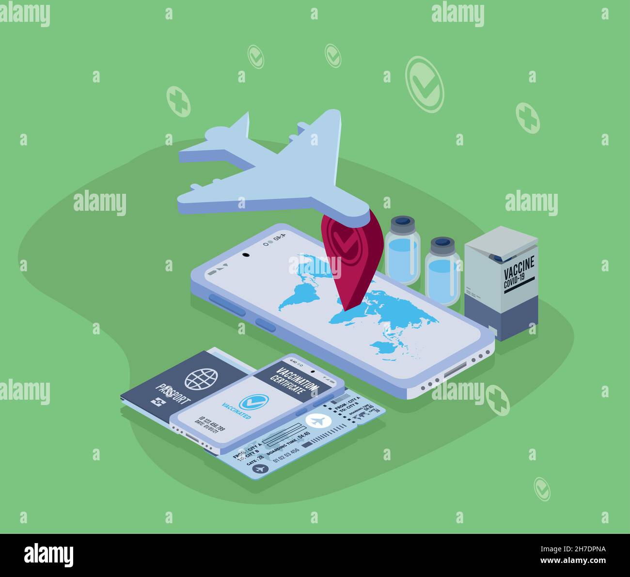 covid19 vaccine isometric icons Stock Vector Image & Art - Alamy