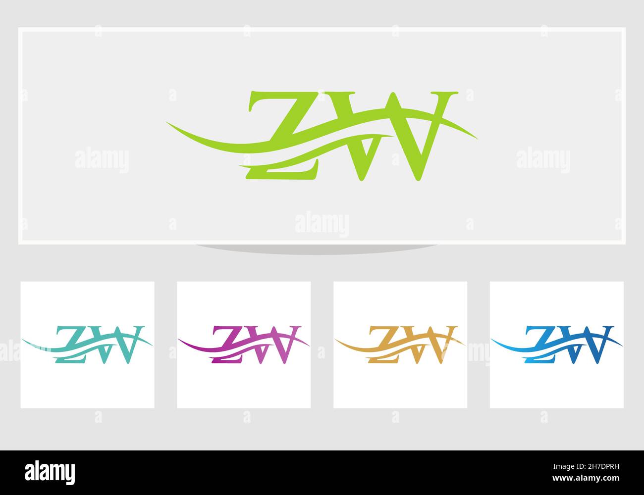 ZW letter logo. Initial ZW letter business logo design vector template ...