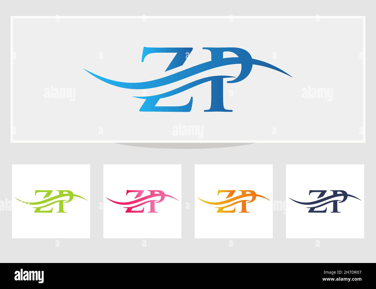 ZP Linked Logo for business and company identity. Creative Letter ZP ...