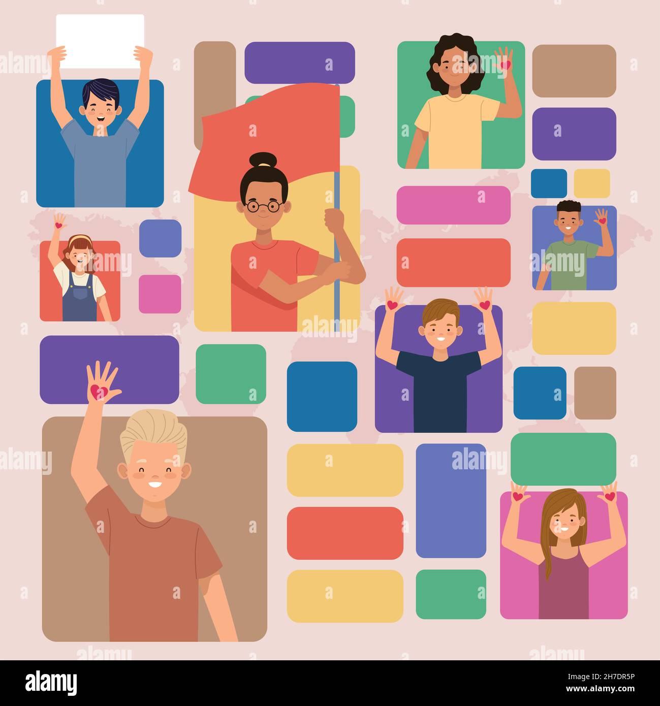 eight human rights activists Stock Vector Image & Art - Alamy