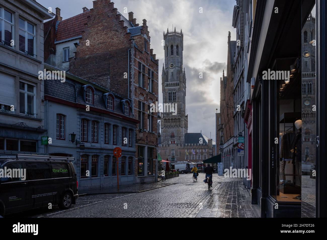 Bruges, Belgium - November 5, 2021: Street view of the old city of ...