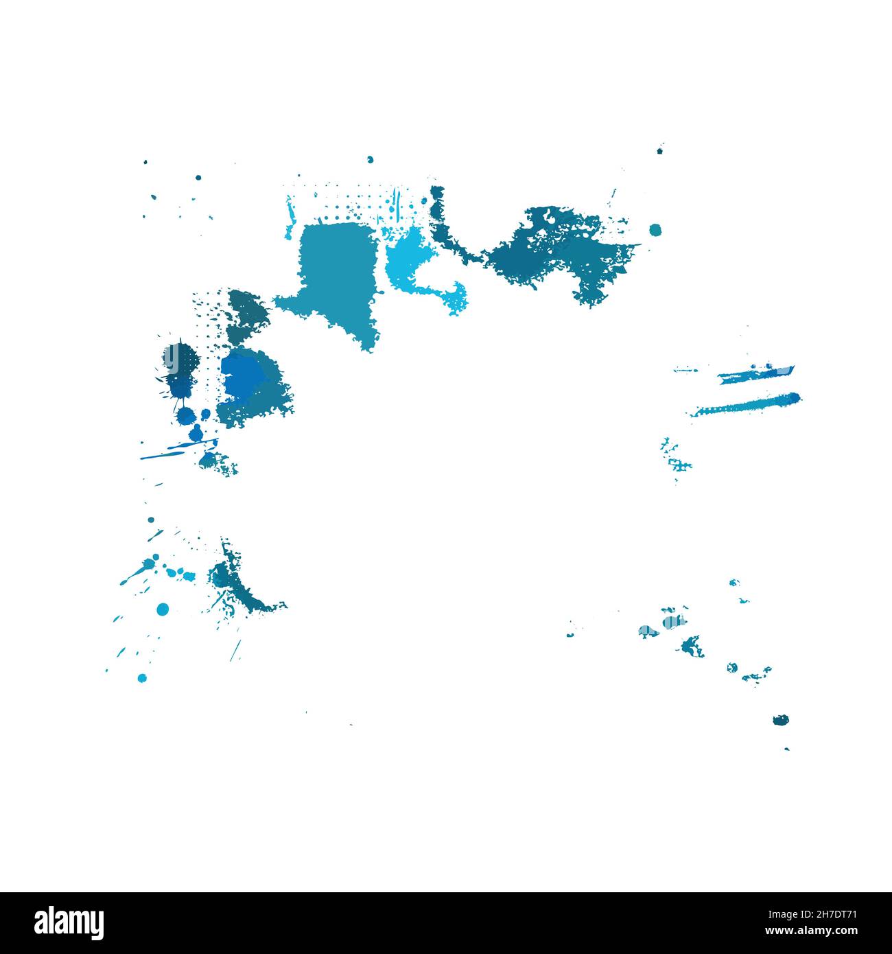multicolored blue blots objects vector illustration Stock Vector Image ...
