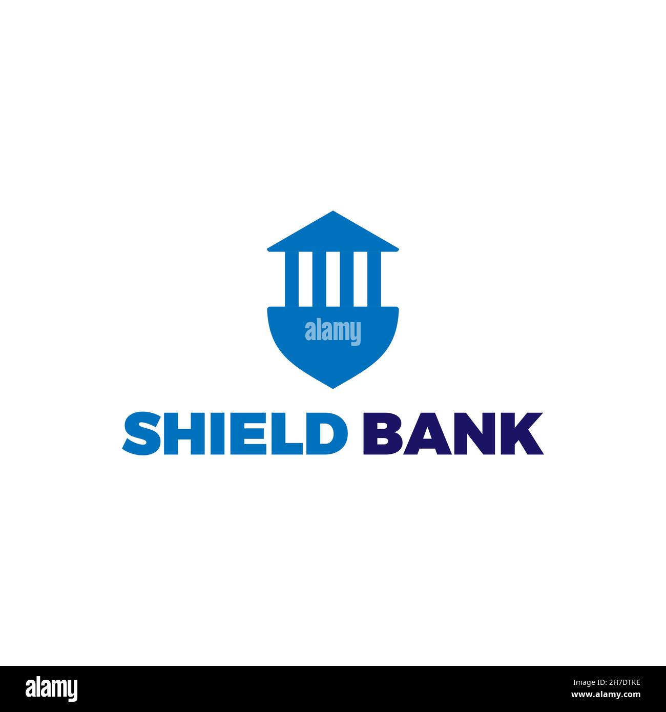 Shield bank logo. Combine logo design. Finance symbol Stock Vector ...