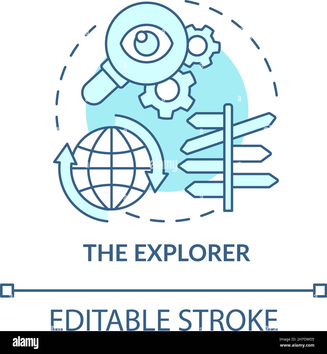 Explorer blue concept icon Stock Vector Image & Art - Alamy