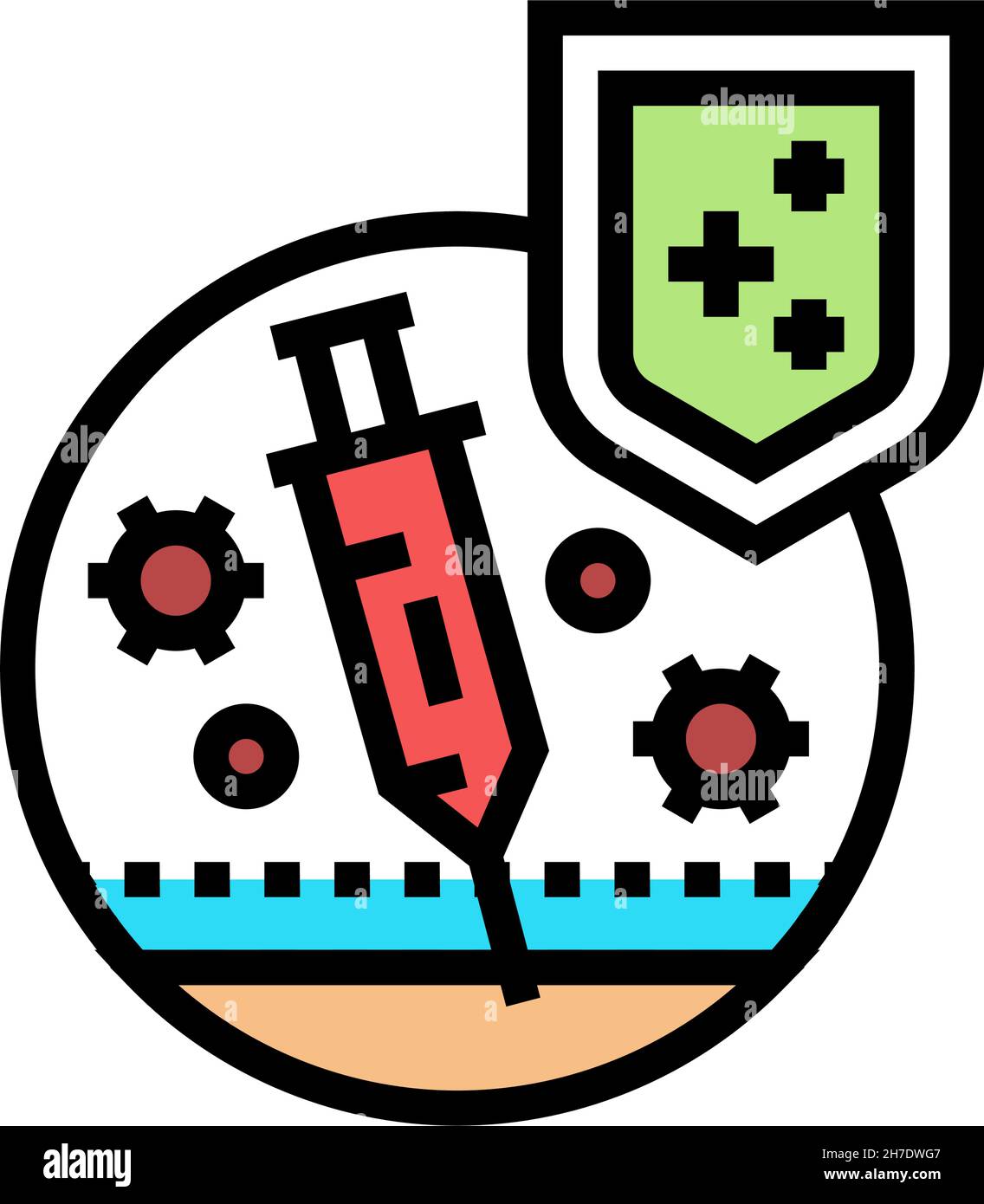 active immunity color icon vector illustration Stock Vector Image & Art ...