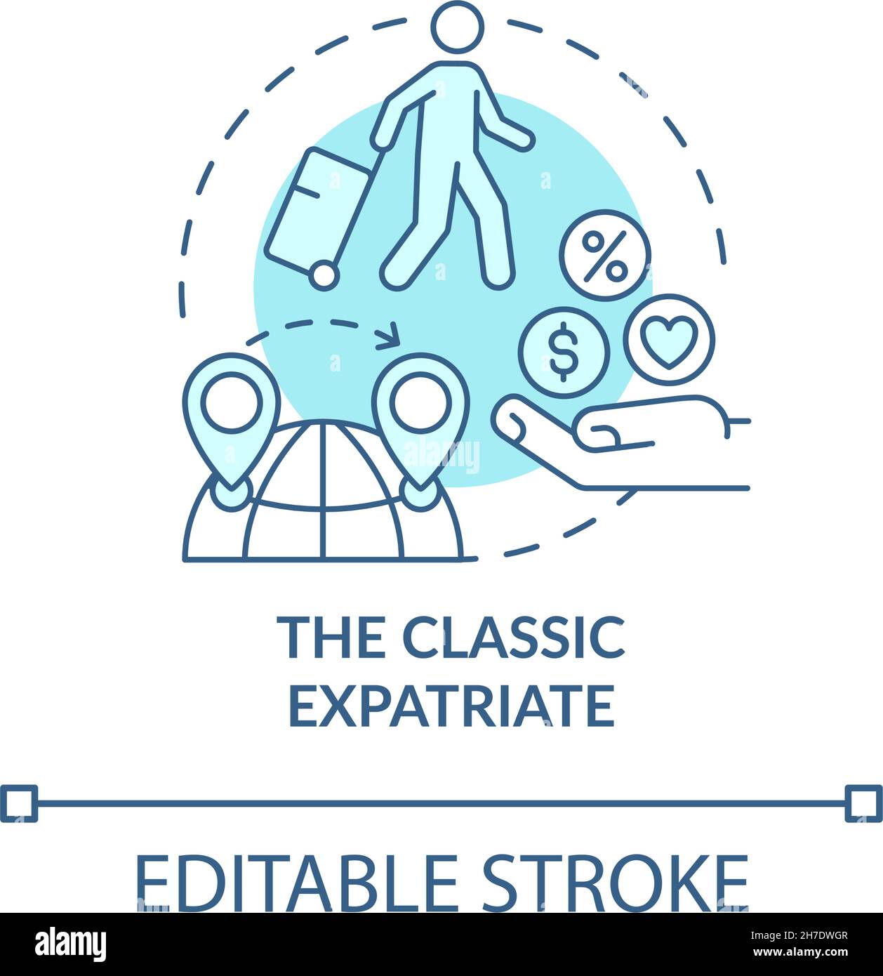 Classic expatriate blue concept icon Stock Vector Image & Art - Alamy