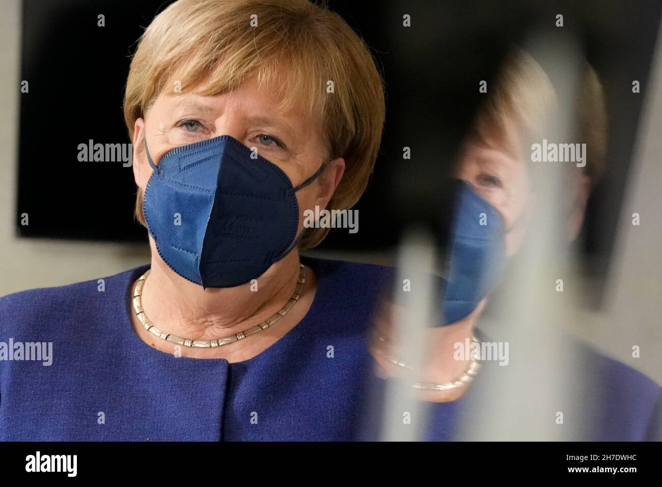Berlin, Germany. 22nd Nov, 2021. German Chancellor Angela Merkel (CDU ...