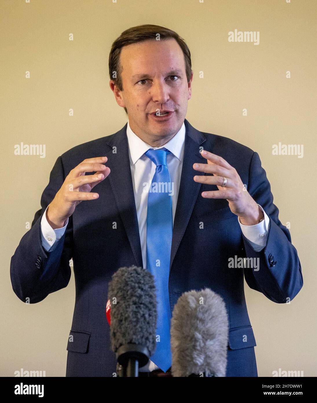 United States Senator Chris Murphy during a press conference in ...