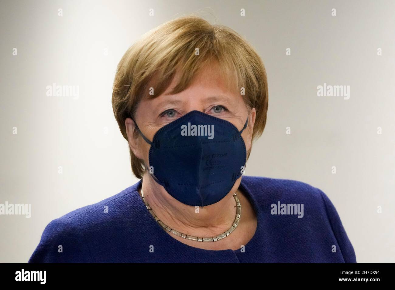 Berlin, Germany. 22nd Nov, 2021. German Chancellor Angela Merkel (CDU ...