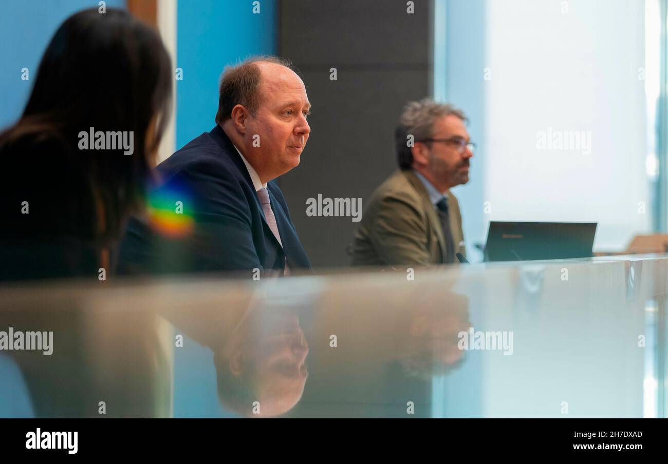 The Federal Press Conference. 22nd Nov, 2021. Berlin, November 22nd ...