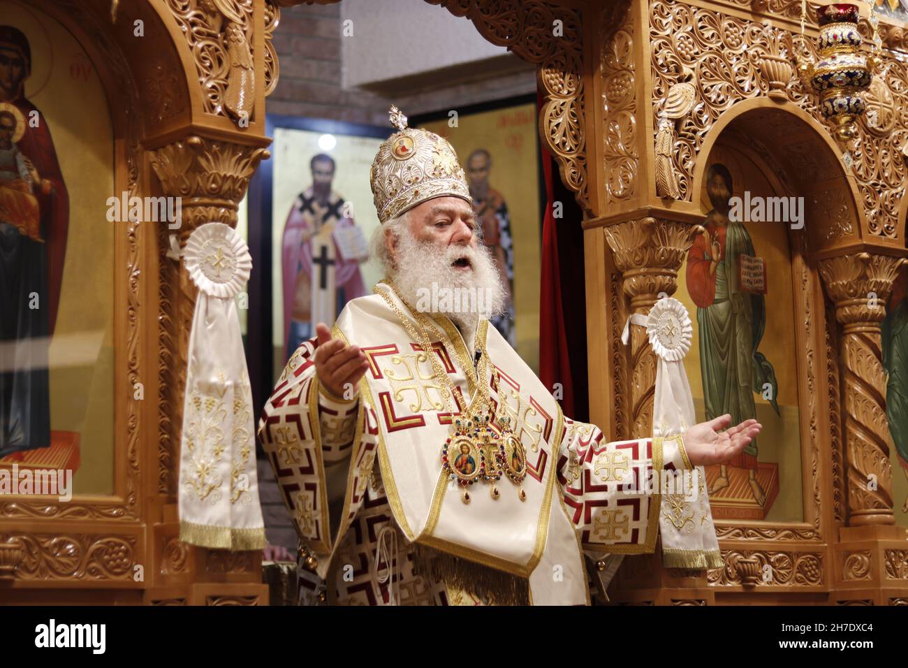 His Beatitude Theodoros II during the patronal feast day of the Greek ...