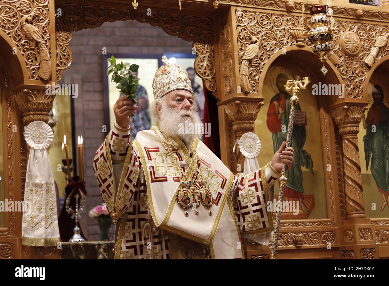 His Beatitude Theodoros II during the patronal feast day of the Greek ...