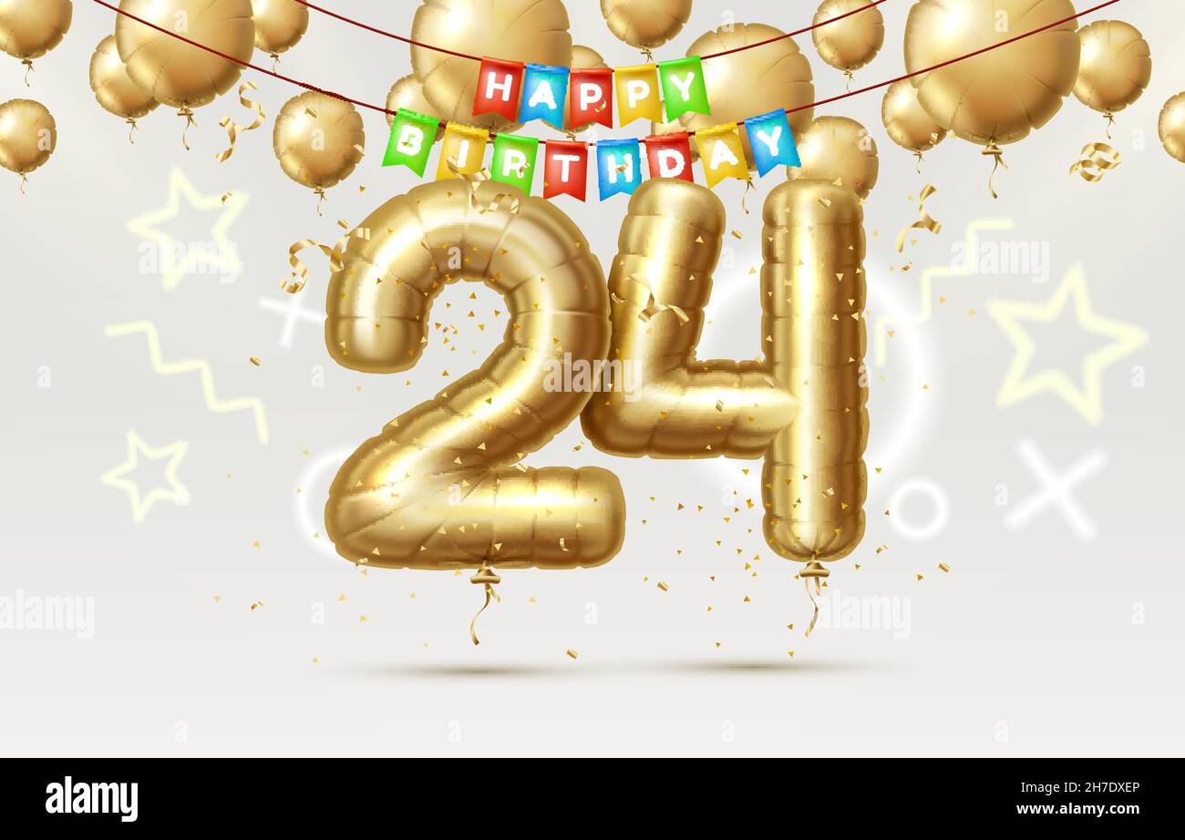 Happy birthday card 24th birthday hi-res stock photography and images ...