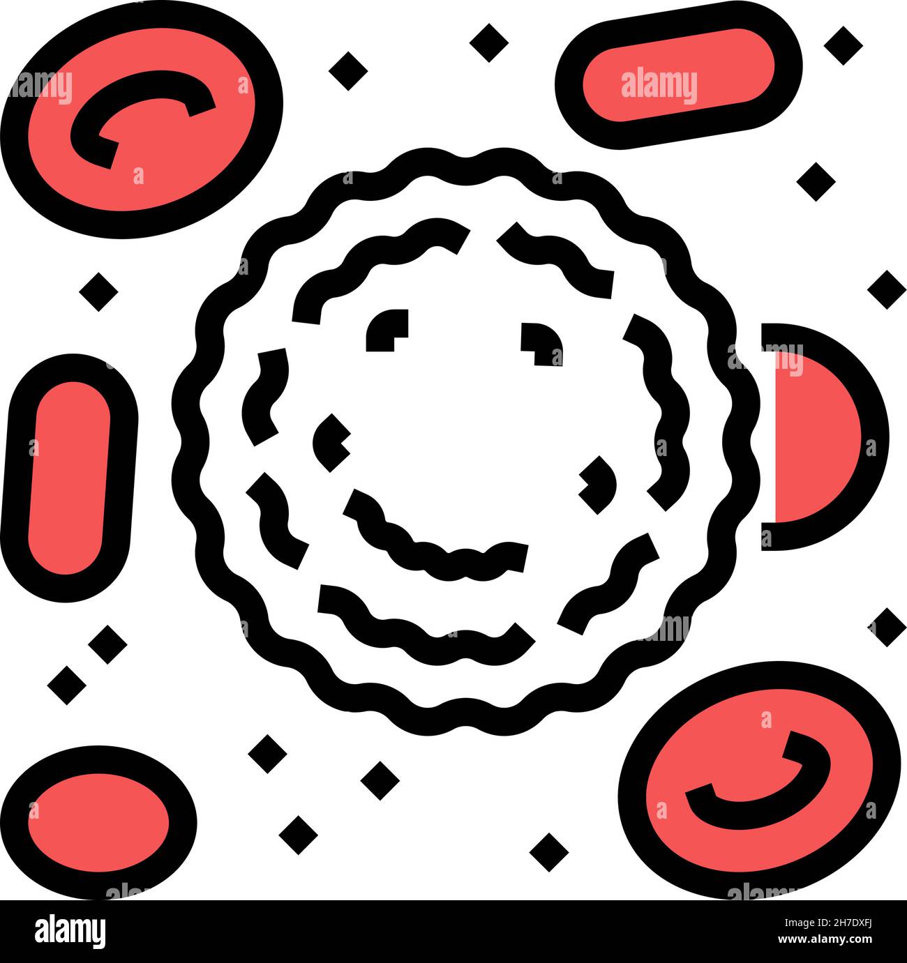 Illustration macrophage white blood Stock Vector Images - Alamy