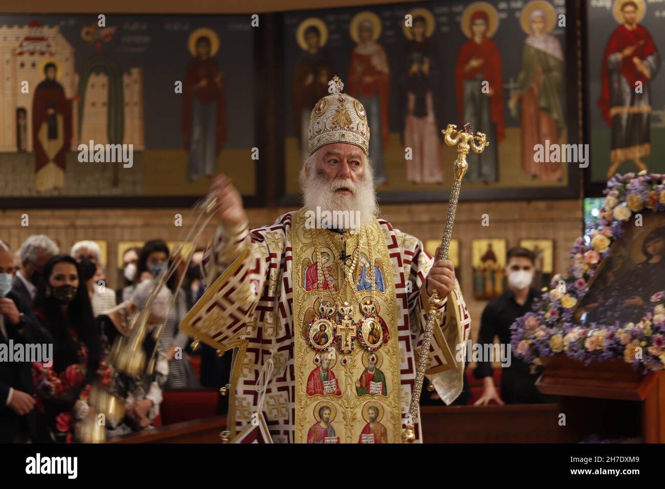 His Beatitude Theodoros II during the patronal feast day of the Greek ...