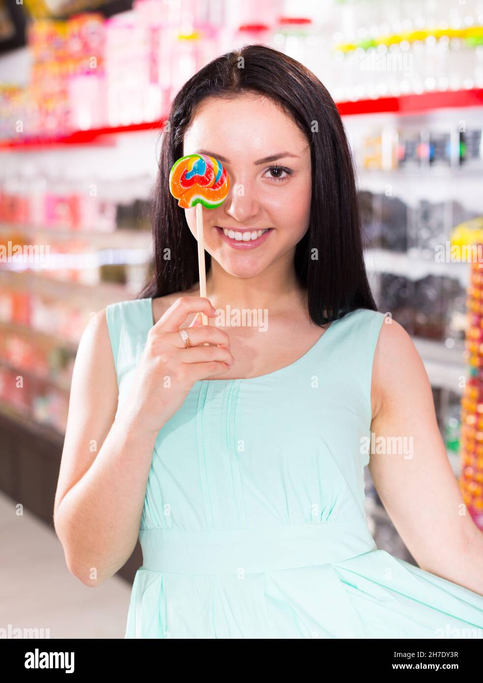 Girl with sucker hi-res stock photography and images - Alamy