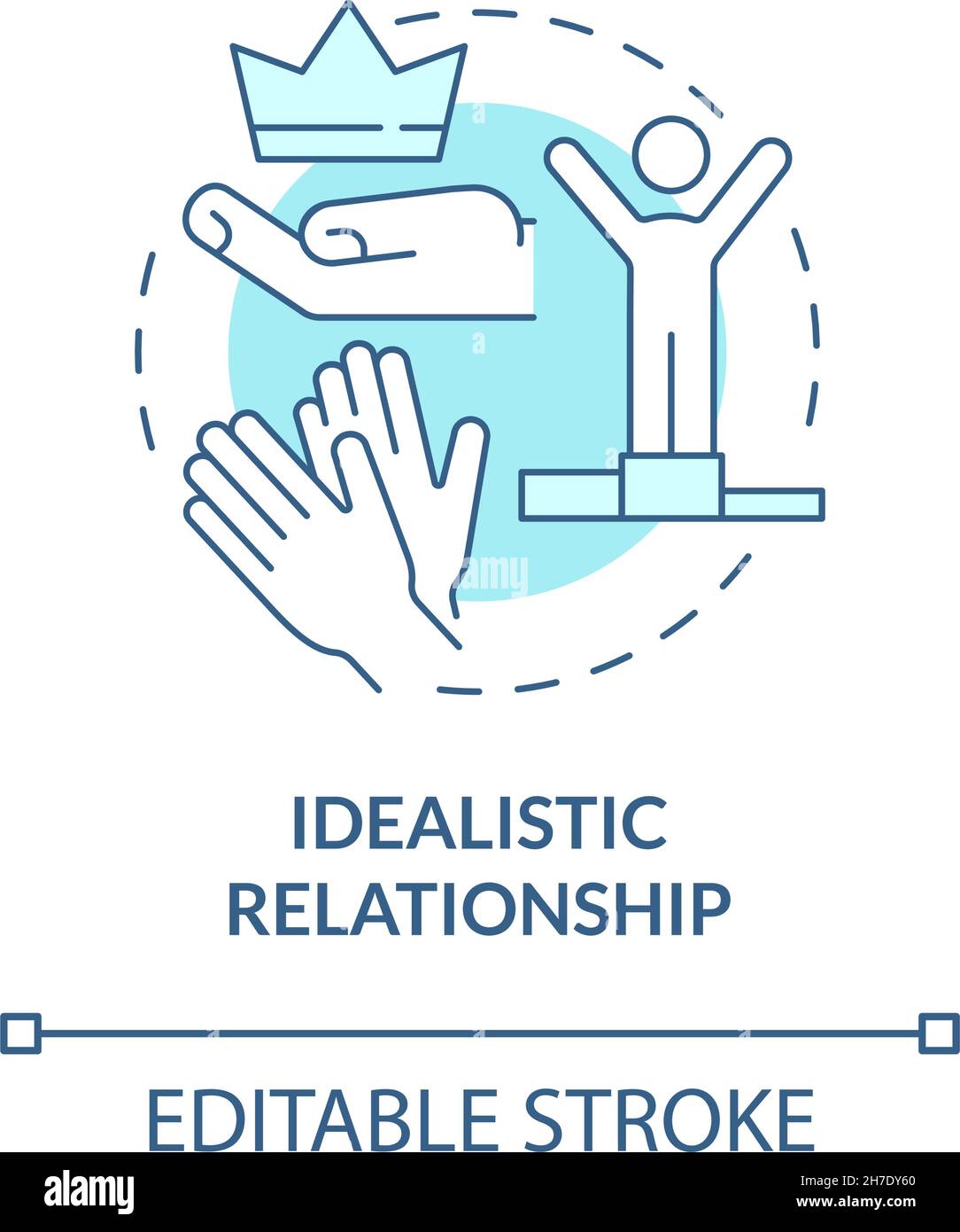 Partner idolizing concept icon Stock Vector Image & Art - Alamy