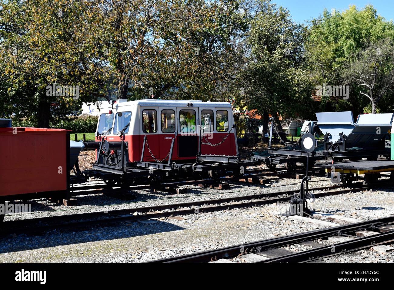 Austria, draisine and locomotive of the tourist train called ...