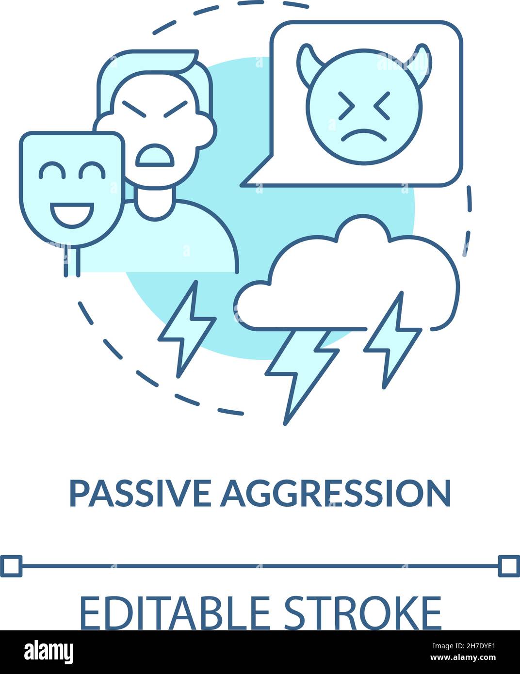 Indirect aggression concept icon Stock Vector Image & Art - Alamy