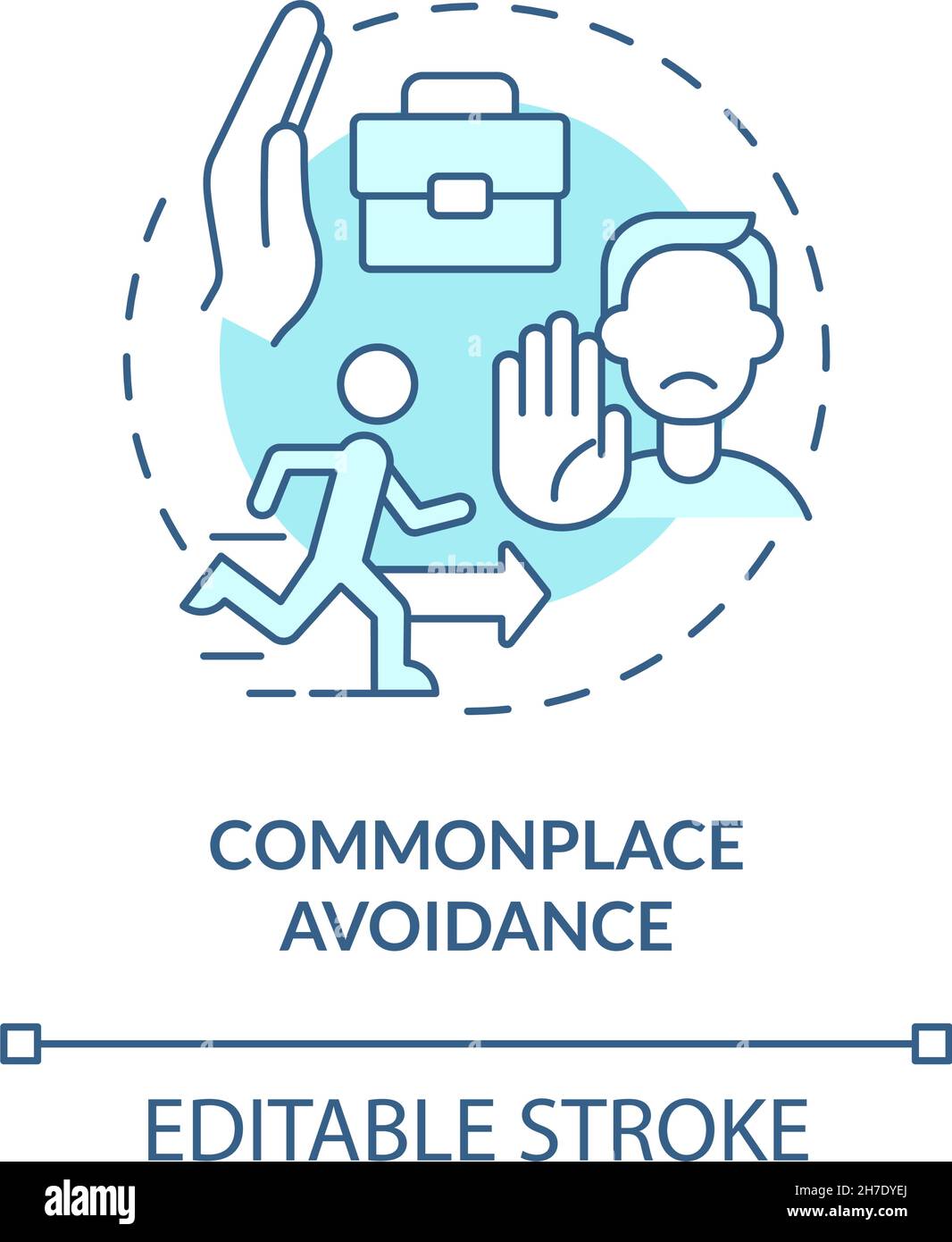 Workplace avoidance concept icon Stock Vector Image & Art - Alamy