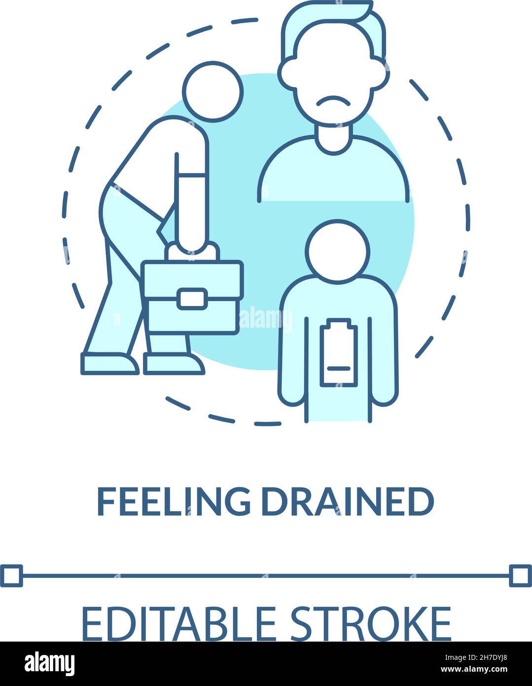 Feeling exhausted concept icon Stock Vector Image & Art - Alamy