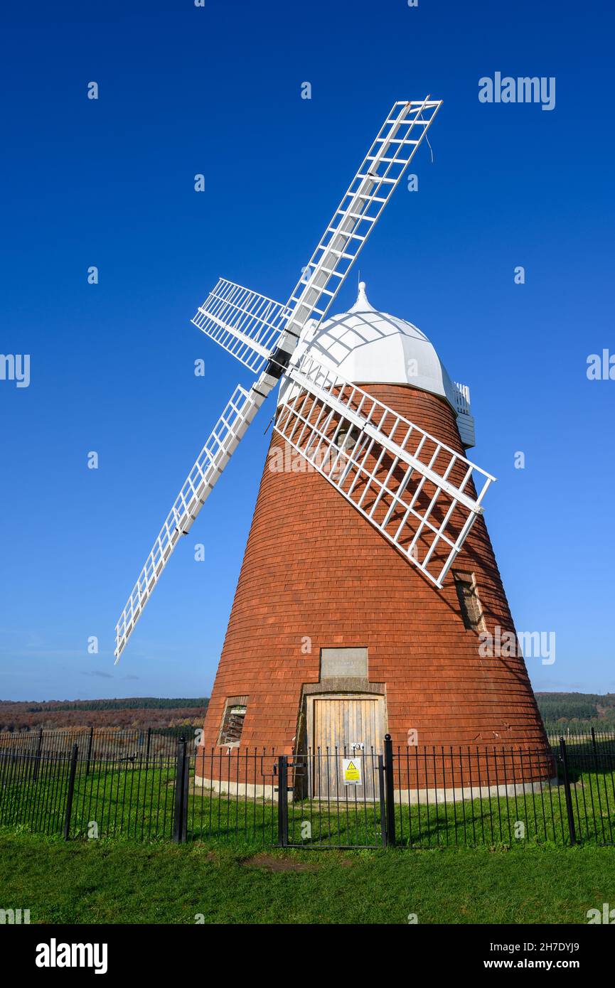 Halnaker Mill is an old, decommissioned windmill with four sails once ...
