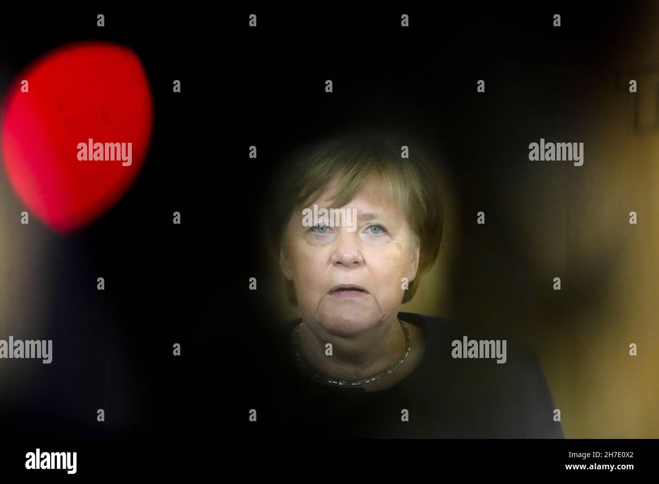 Berlin, Germany. 22nd Nov, 2021. German Chancellor Angela Merkel (CDU ...