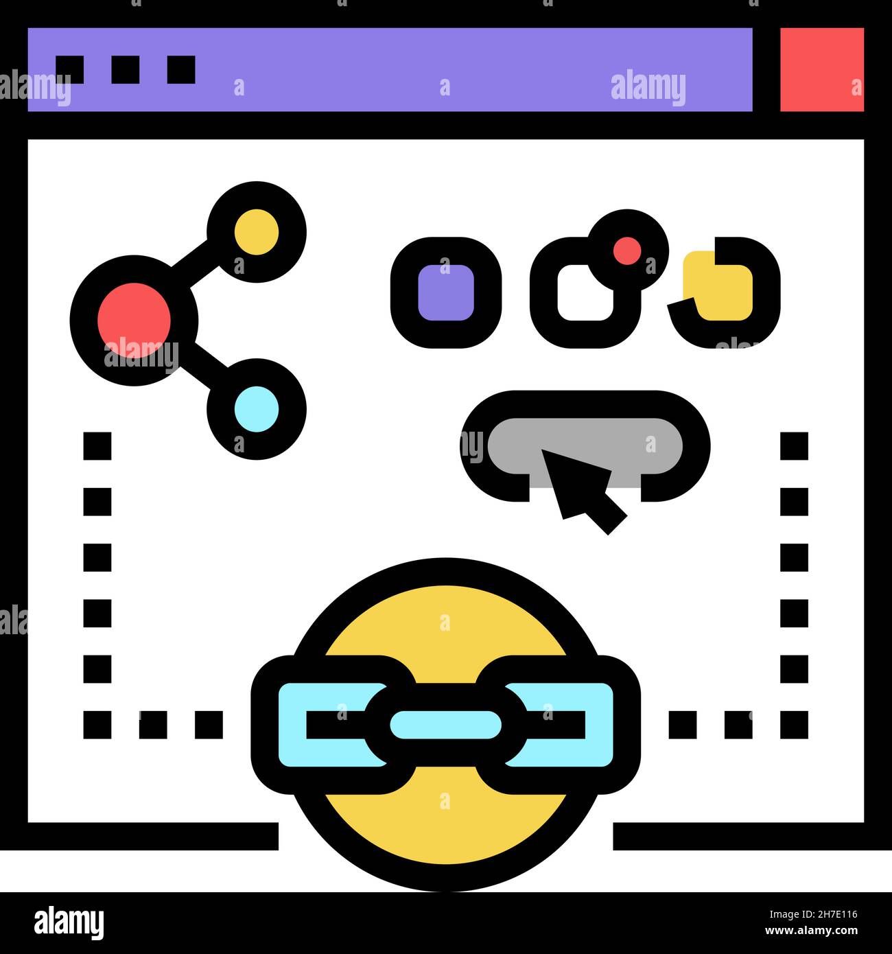 social sharing color icon vector illustration Stock Vector Image & Art ...