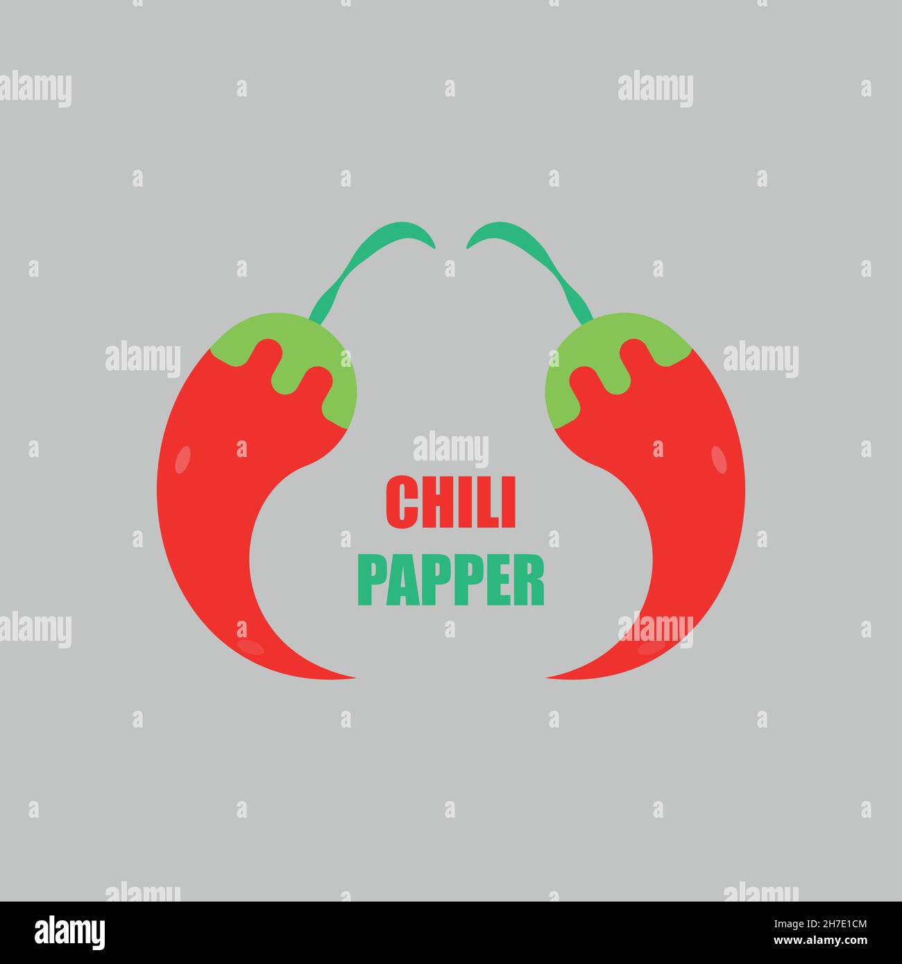 Chili pepper flat icon. Hot food symbol. Logo design element Stock ...