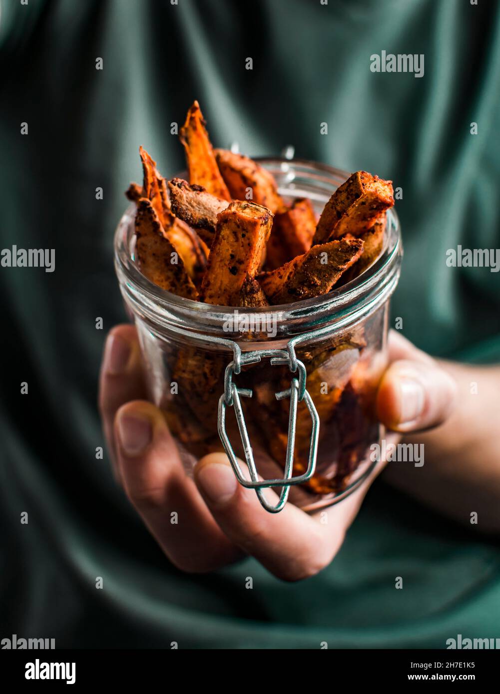 Baked Sweet Potatoes In Jar Stock Photo - Alamy