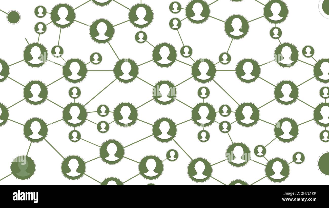 Animation of social communications. The relationship of people between ...