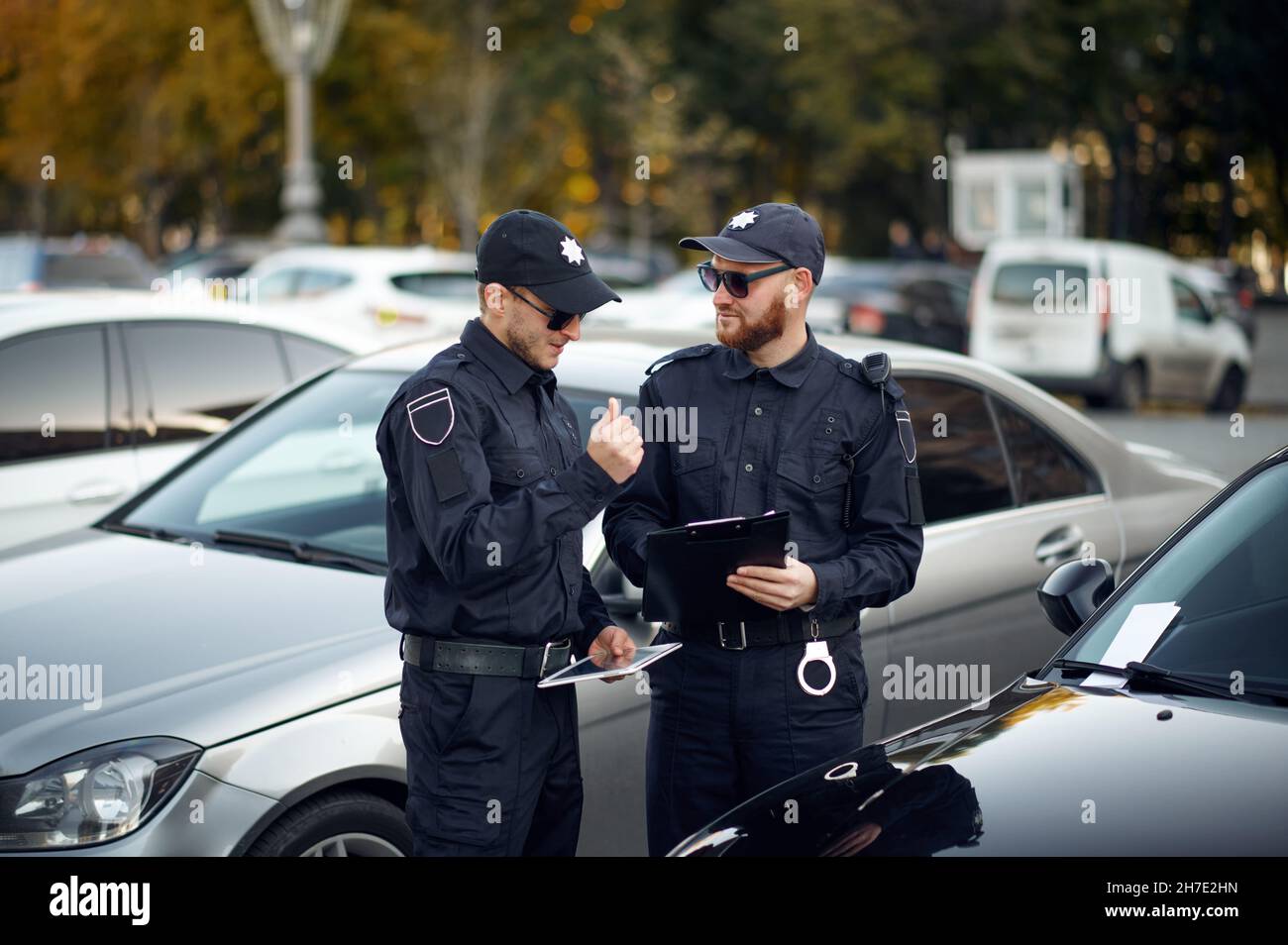 Security guard parking lot in hi-res stock photography and images - Alamy