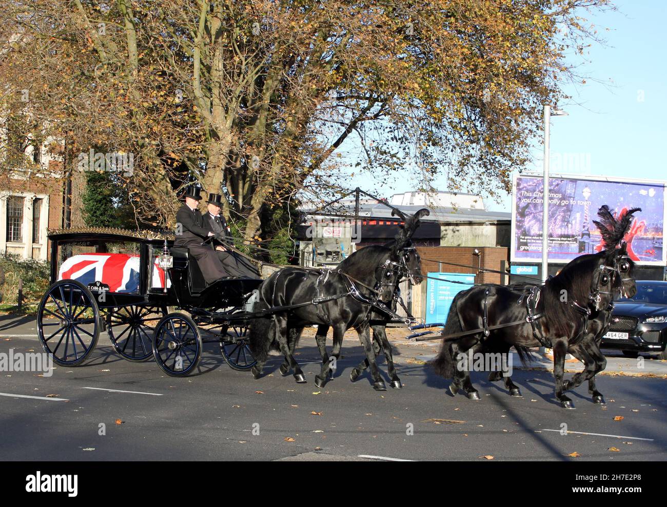 Sir David Amess MP memorial funeral horse drawn hearse carrying his ...