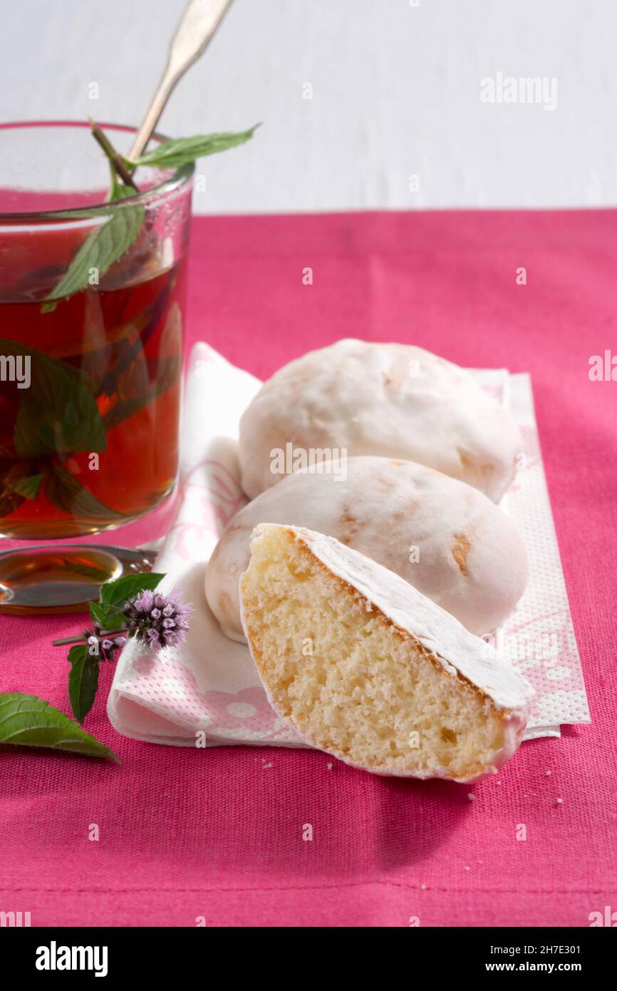 Russian quark biscuits with icing Stock Photo - Alamy