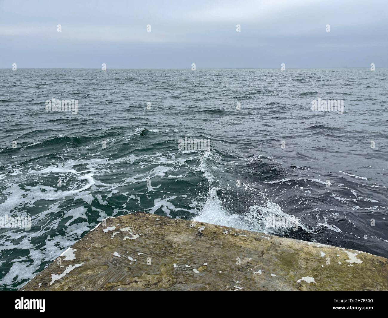 Seaview from the pier edge Stock Photo - Alamy