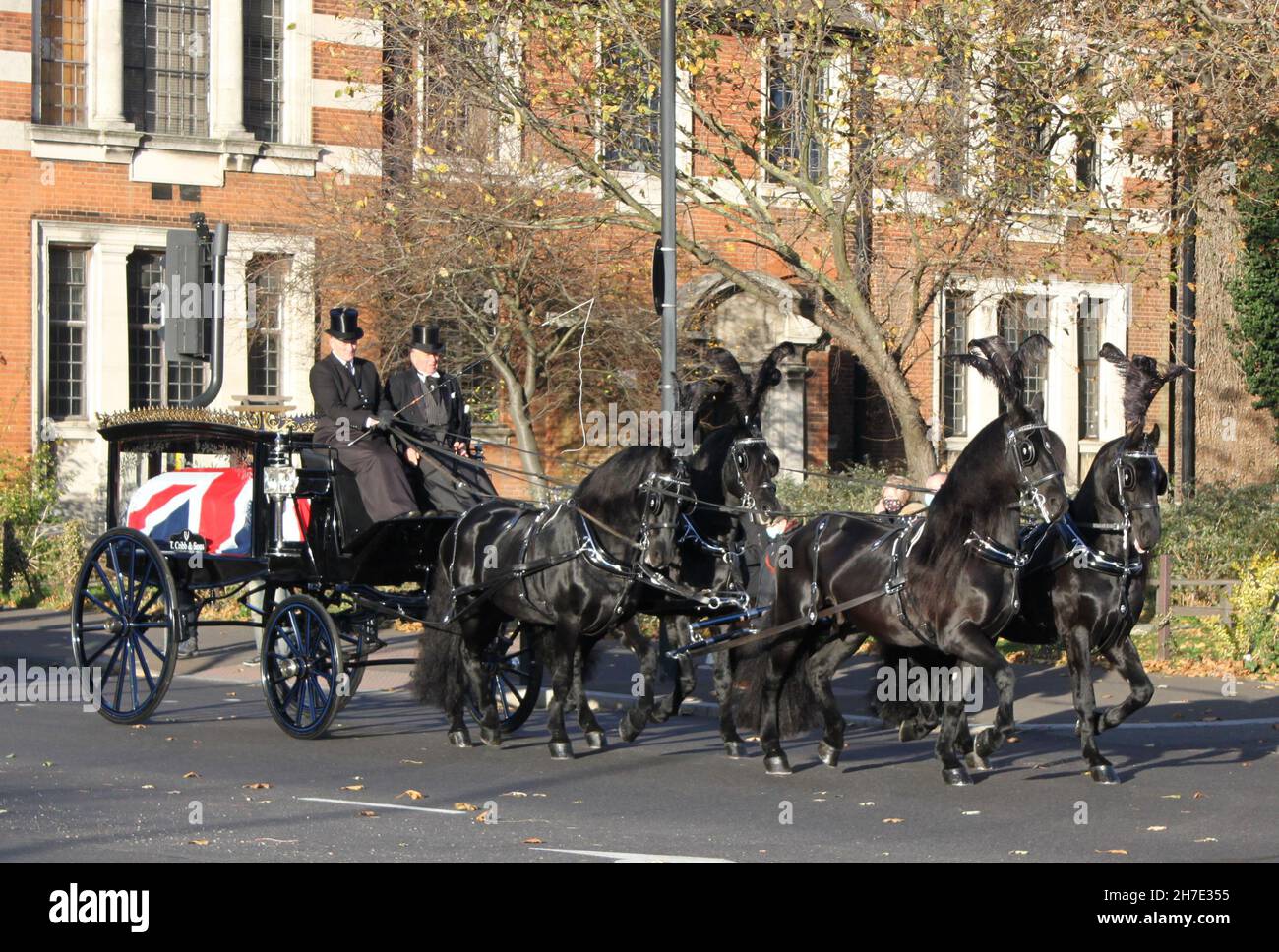 Sir David Amess MP memorial funeral horse drawn hearse carrying his ...