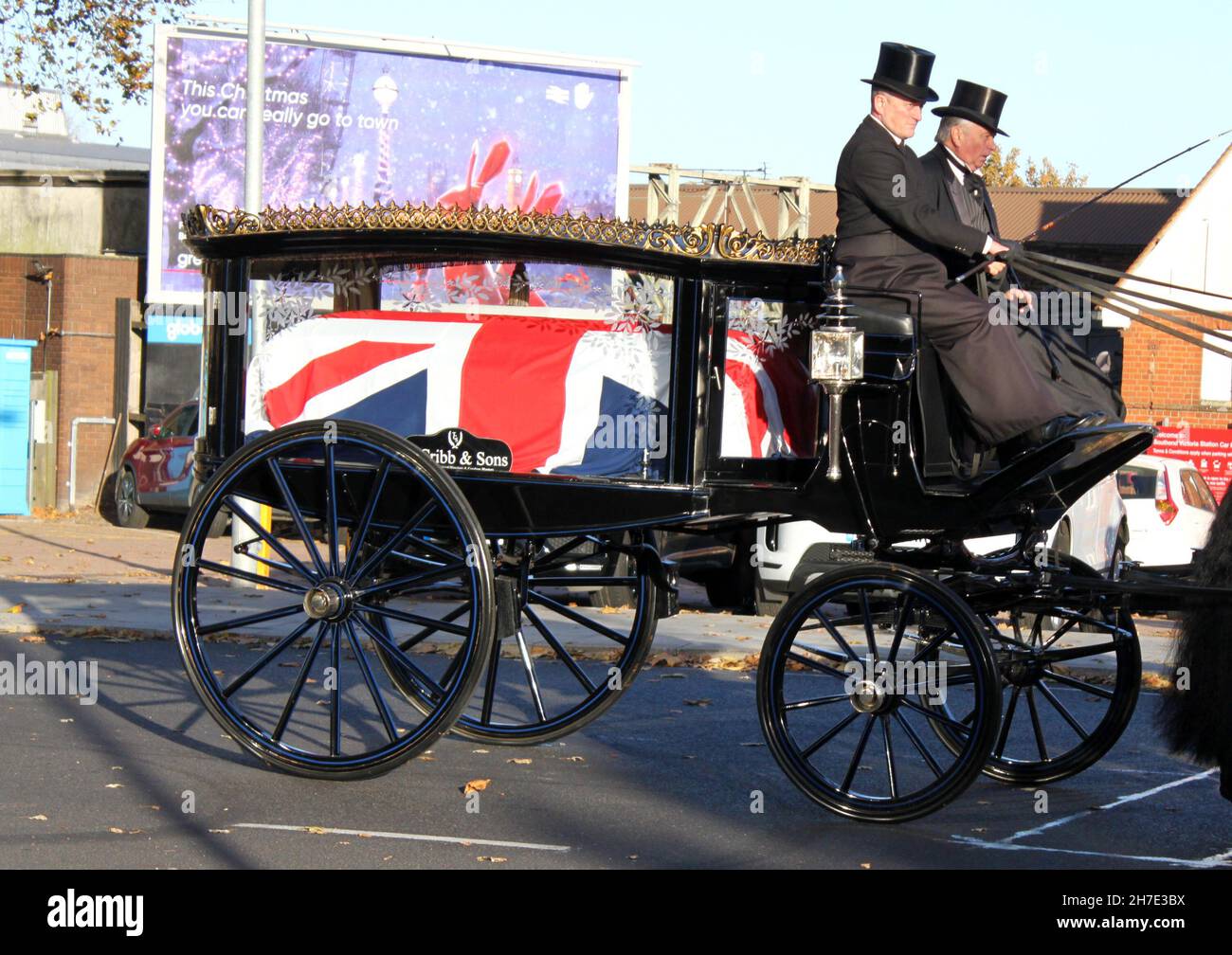 Sir David Amess MP memorial funeral horse drawn hearse carrying his ...