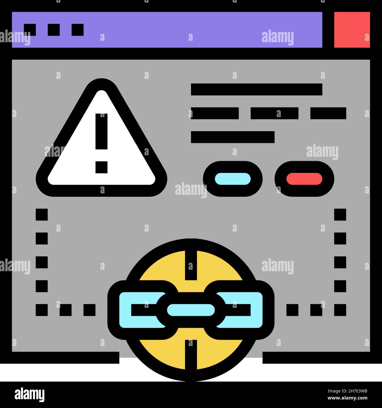 irrelevant link color icon vector illustration Stock Vector Image & Art ...