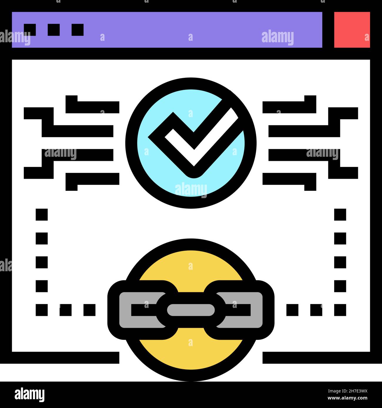 relevant link color icon vector illustration Stock Vector Image & Art ...