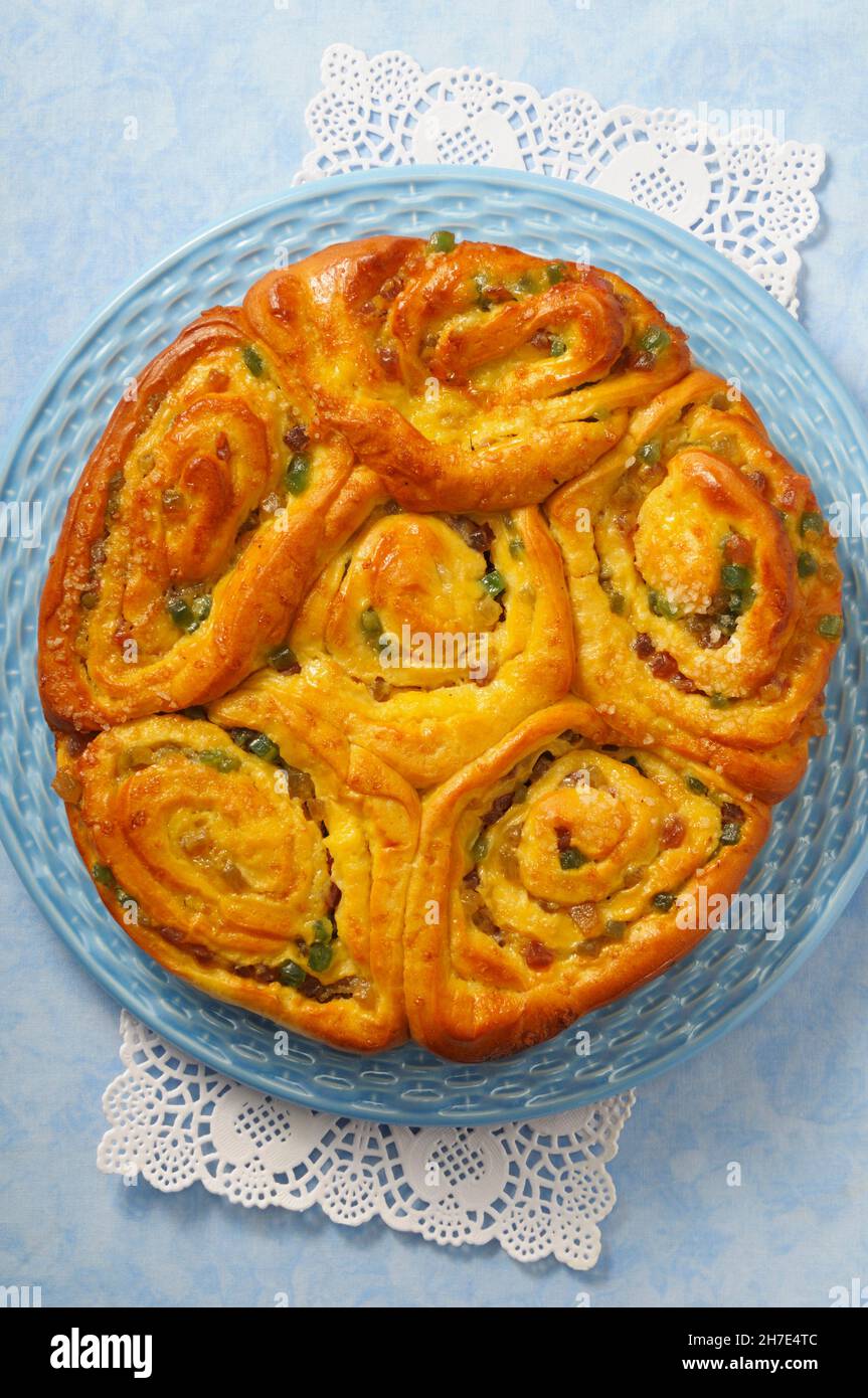 French gateau with candied fruits Stock Photo - Alamy