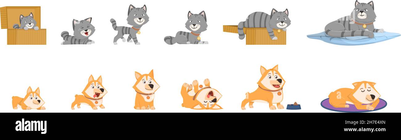 Growing kitten Stock Vector Images - Alamy