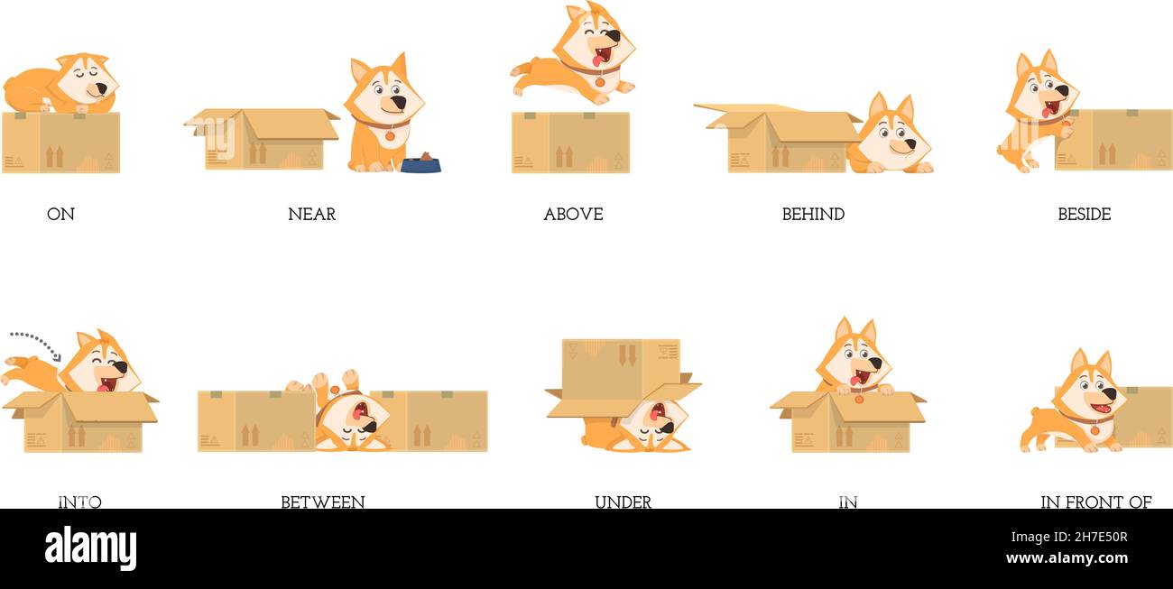 Prepositions of place Cut Out Stock Images & Pictures - Alamy