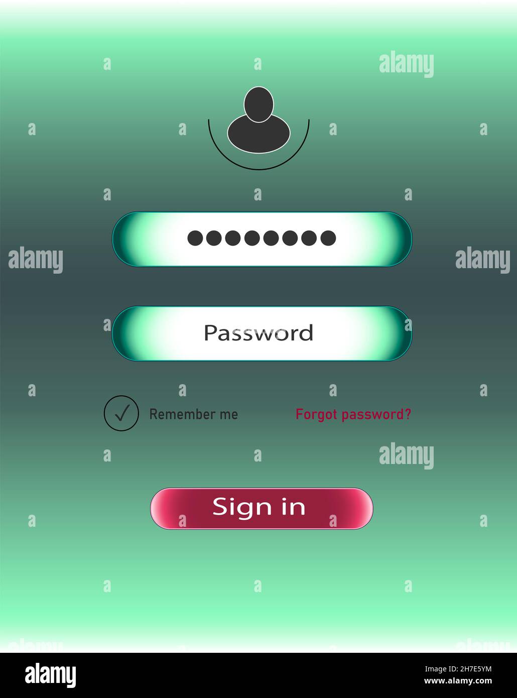 Login member interface design, page or mobile applications, sign in web ...