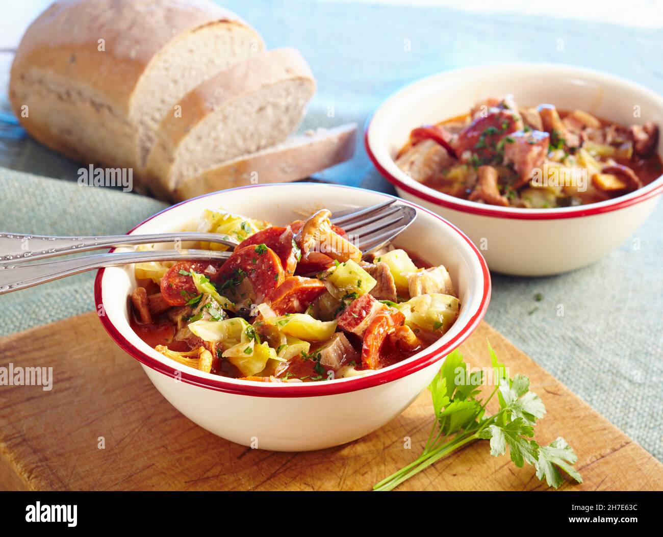Bigos Polski (sauerkraut stew with meat and sausage, Poland Stock Photo ...