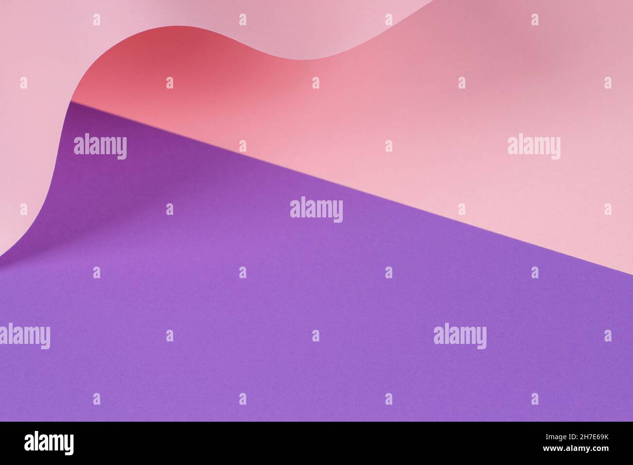 Abstract wave of pastel pink and violet purple paper. Creative ...
