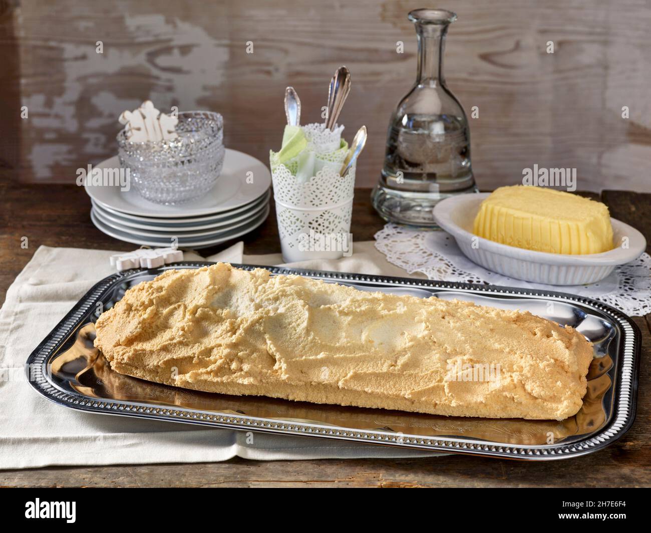 Salmon trout in salt crust Stock Photo - Alamy