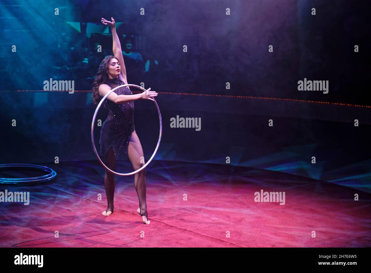 Paris, France. 20th Nov, 2021. Géraldine Philadelphia with her Hoola Hoops performs during ...
