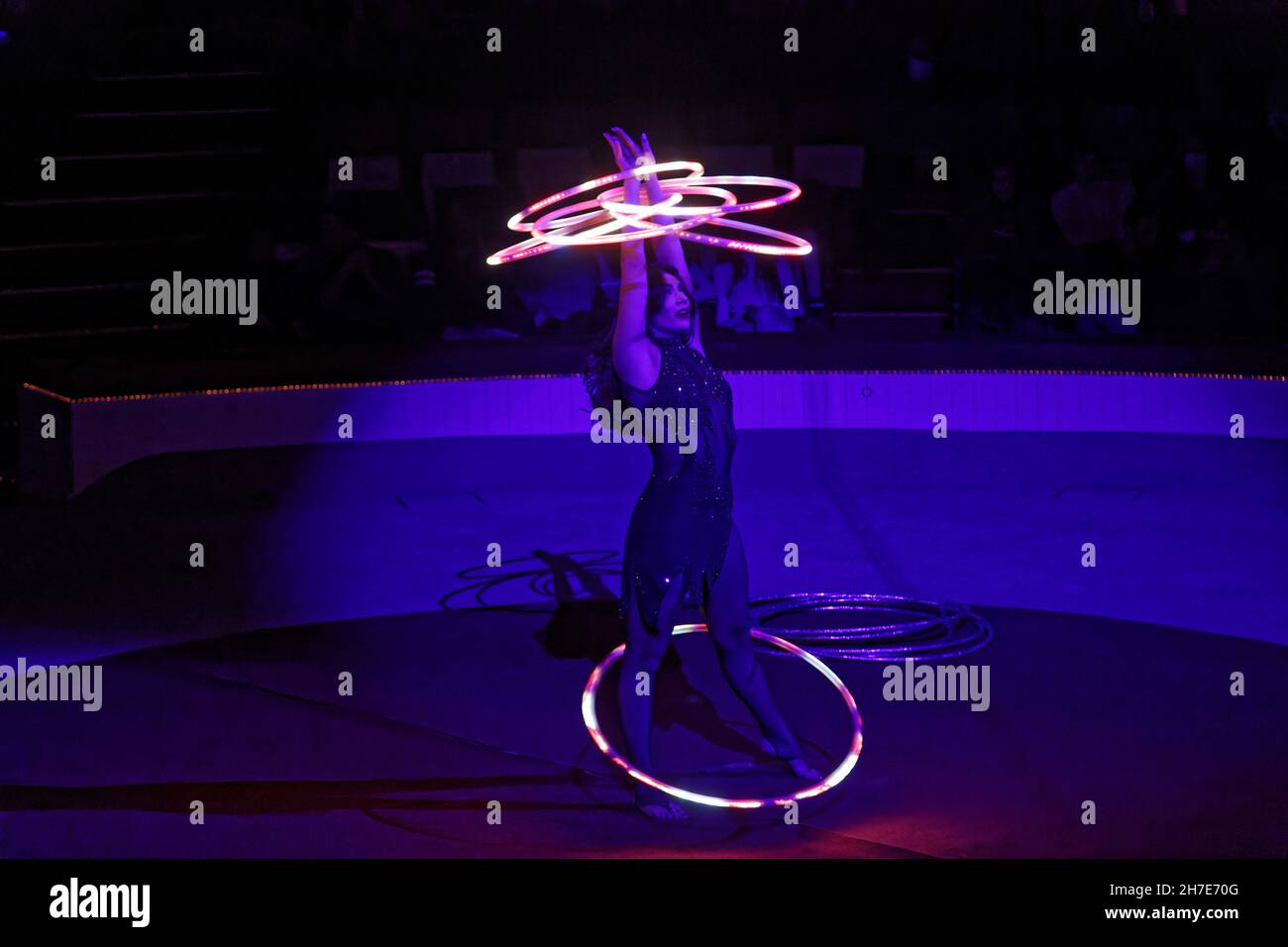 Paris, France. 20th Nov, 2021. Géraldine Philadelphia with her Hoola ...