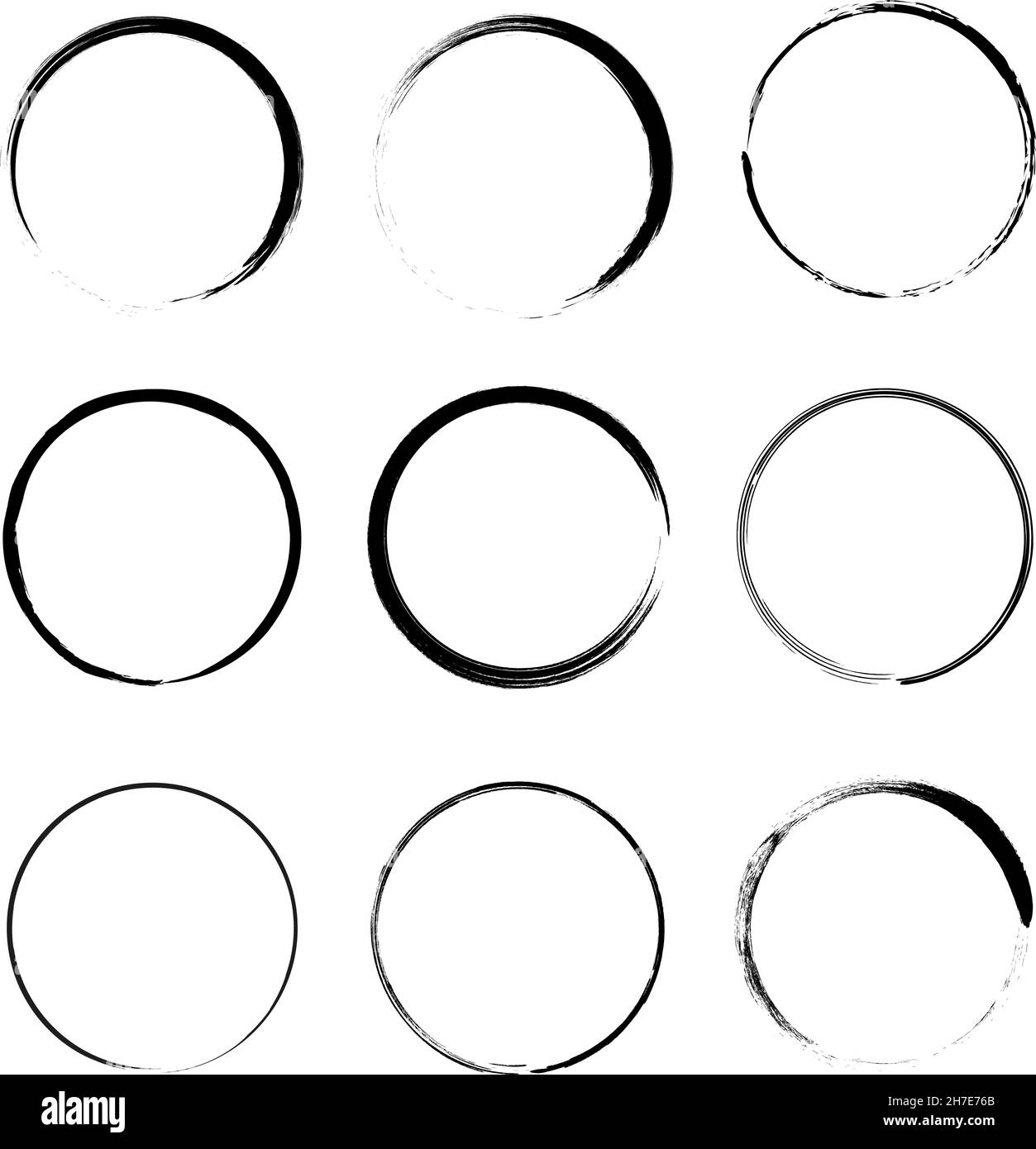 Empty round oval circle ellipse Black and White Stock Photos & Images ...